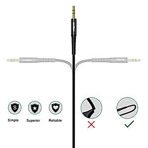 JasRoum 3.5mm Extension Cable, Headphone Extender Cord 6 FT Male to Female 3.5 mm Aux Headset Extension Audio Cables for Earphone iPhone iPad Smartphone Tablets Media Players