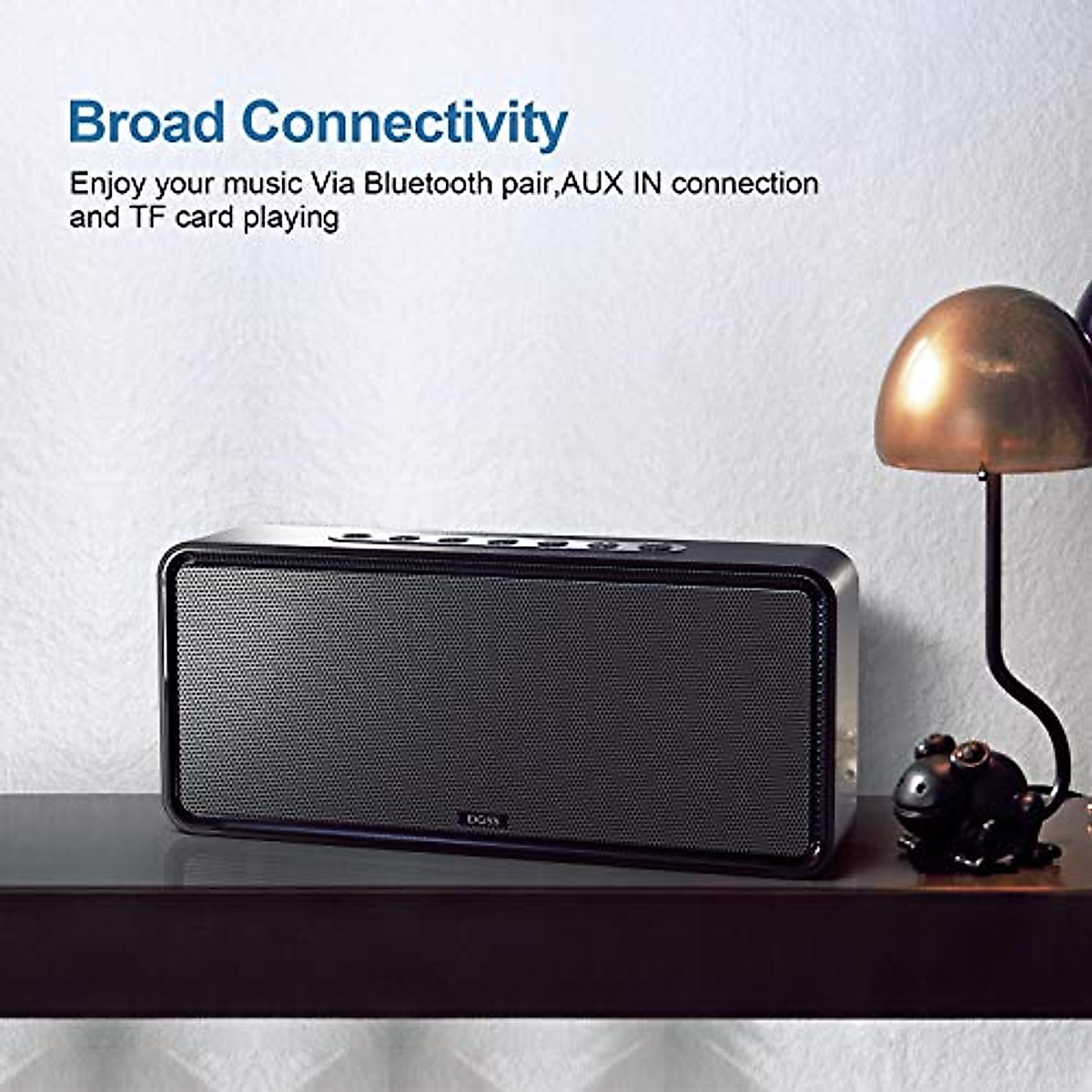 DOSS Bluetooth Speaker, SoundBox XL Home Speaker with Subwoofer, 32W Loud Sound with Booming Bass, DSP Technology, Wireless Stereo Pairing,10H Playtime, Speaker for Home, Indoor, and Office