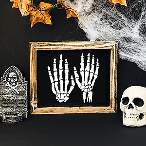 14 Pieces Skull Stencils Reusable, Scary Skeleton Stencils Fire Template Skull Flame Stencils Stencils for Painting on Wood, Wall, Canvas, Scrapbook Decorations DIY Craft Projects (14 skull)