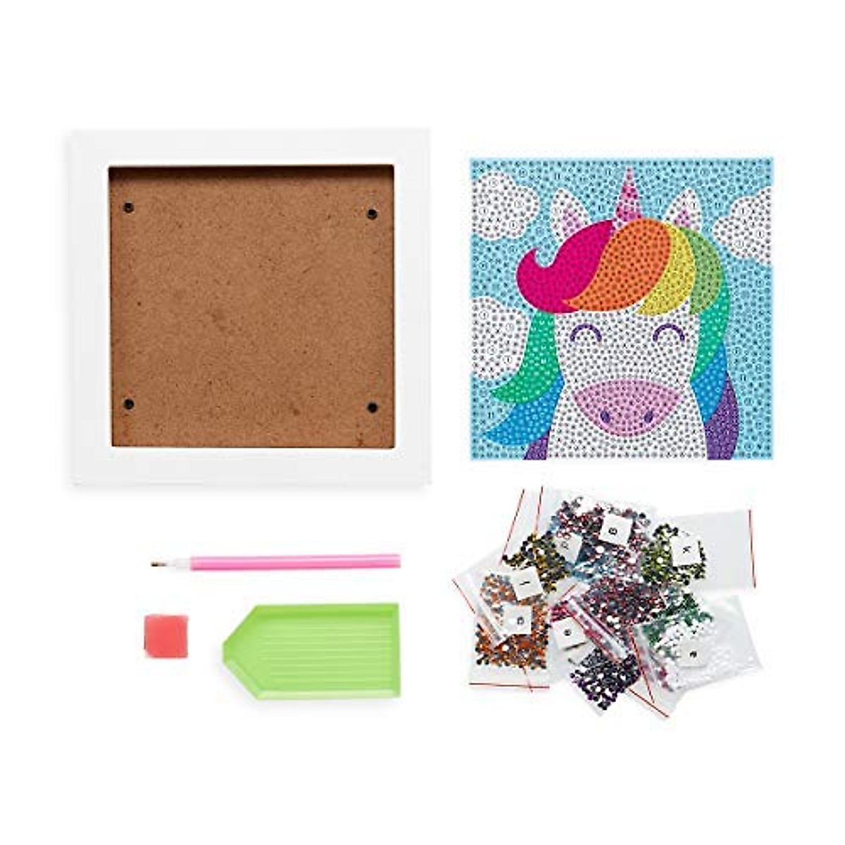 Ooly, Razzle Dazzle DIY Gem Art Kit for Kids, School, Art Projects, Diamond Painting, Rhinestone Craft Mosaic - Unique Unicorn