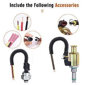 7.3 IPR Valve Injector Pressure Regulator & ICP Control Sensor with Pigtail Compatible with Ford F250 F350 F450 F550 Super Duty E350 E450 E550 Excursion F650 F750 F81Z9C968AA 1829856C91 1841217C91