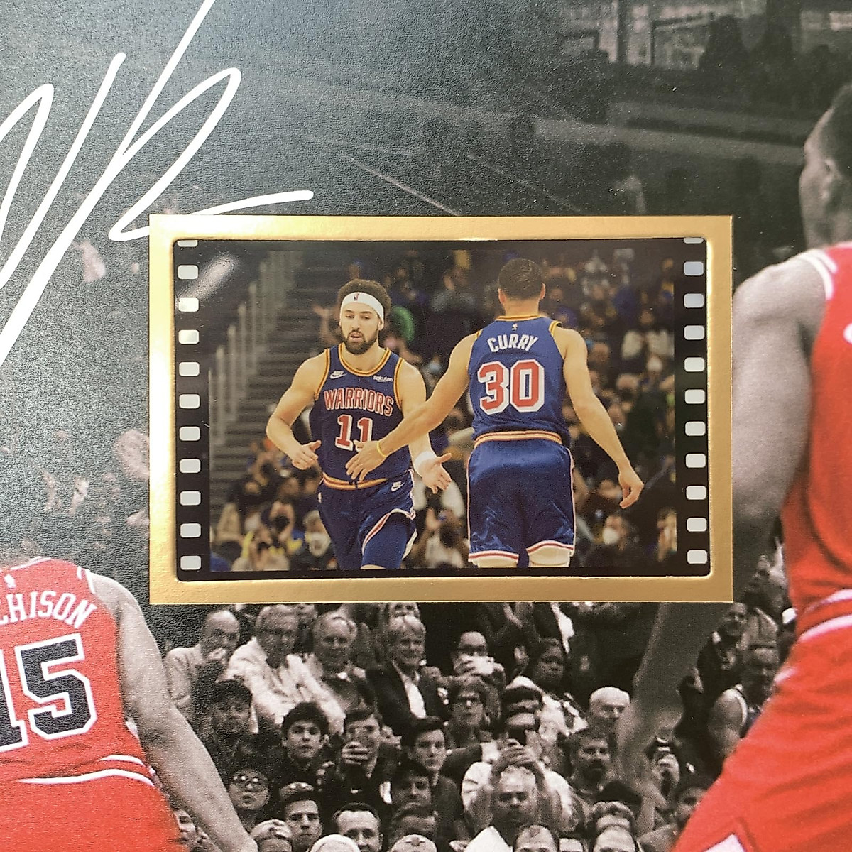 sufenvera Signed Klay Thompson Memorabilia Film Photo Framed Poster Collection,Gifts for Golden State Basketball Fans 10x8 Inches