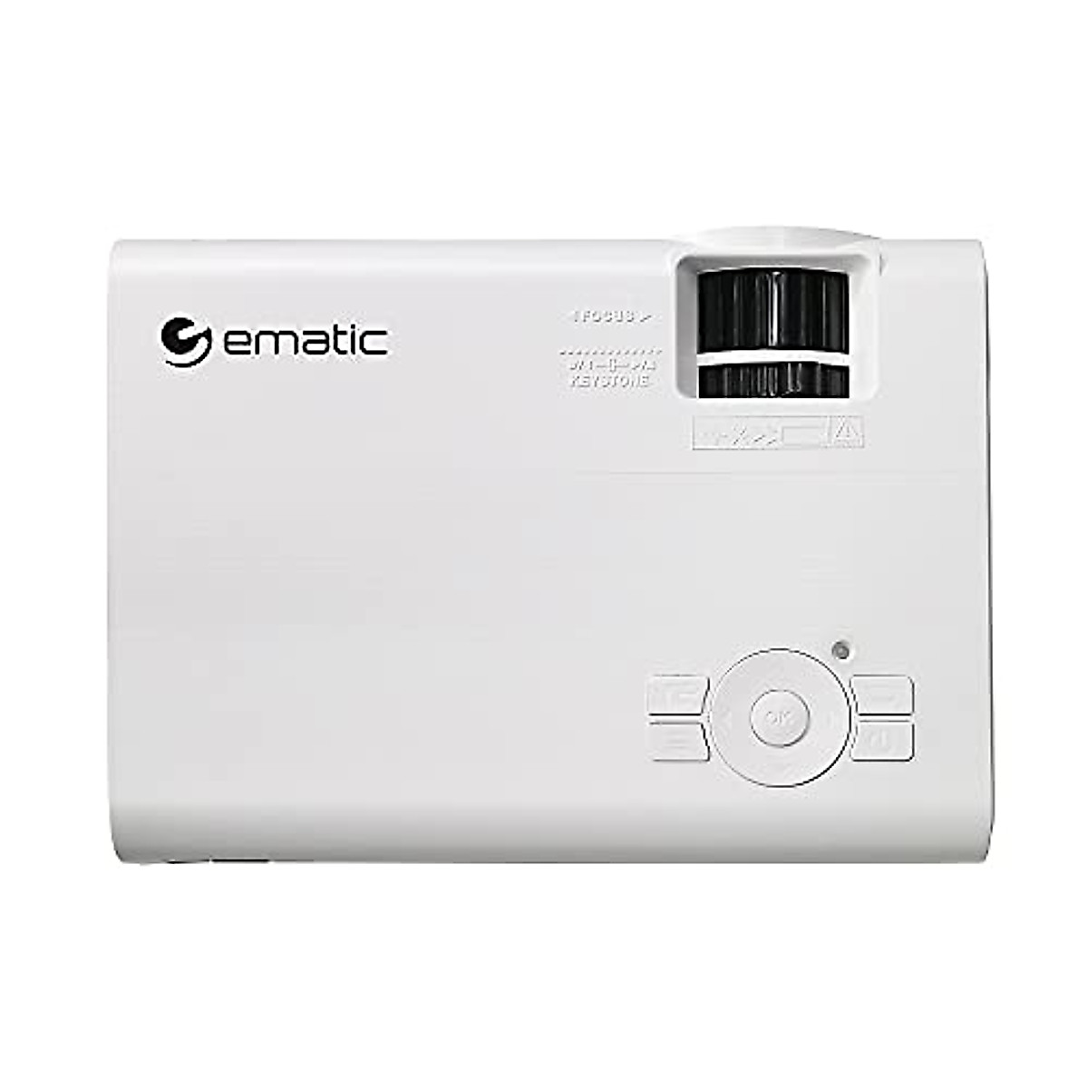 Ematic EPJ590WH Portable Projector 800 x 480 Native Resolution Support 1080p Video Source, Gaming Console, PC, Laptop, Streaming Devices and More