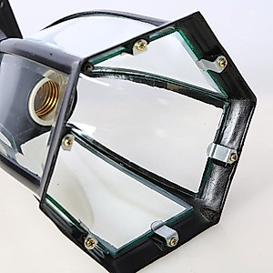 MODEBHD 38cm Antique Traditional Victoria Globe Glass E27 Garden Column Lamp European Retro Outdoor Waterproof Aluminum Post Light Courtyard Path Door Landscape Decorative Pillar Lights