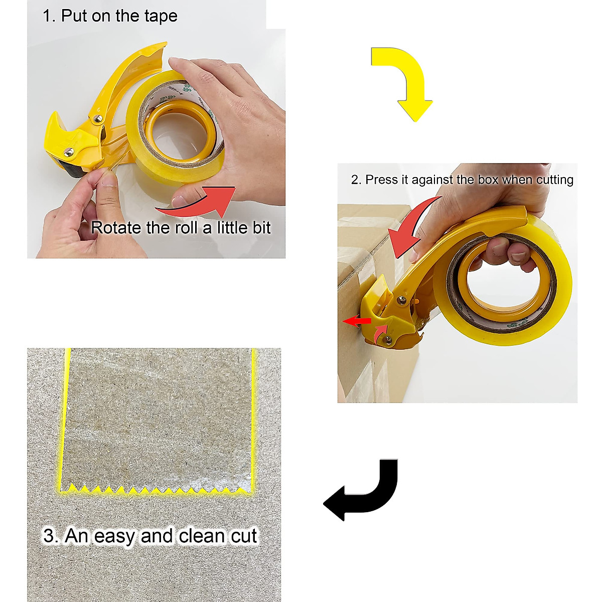 【Upgraded】PROSUN Blade Safety Pink Cover 2 Inch Professional Packing Tape Dispenser Packaging Metal Handheld Tape Gun Sealing Cutter TG11