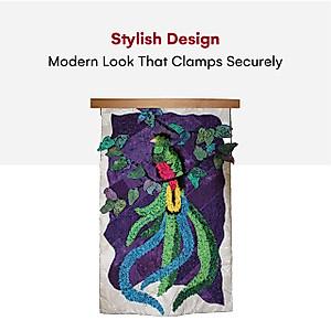 Precision Quilt Hanger Rack - Durable 60" Wooden Frame Tapestry Wall Hanging for Art and Decor Display - Reliable Poster Hanger and Tapestry Hangers - Light Stained Beechwood