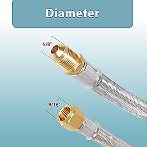 SHINESTAR 6FT Propane Hose Extension with 3/8" Female Flare x 3/8" Male Flare, for Large Tank and Gas Grill, Camping Stove, and More, Flexible and Durable