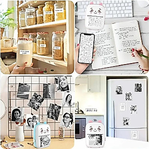 Funducts Mini Pocket Printer, Portable Thermal Printer for Pictures/Retro-Style Photos/Receipts/Notes/Lists/Label/Memo/QR Codes, Wireless Bluetooth Printer with Android or iOS APP (Blue)