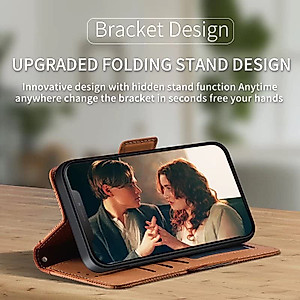 YukeTop Case for Oppo Reno2, PU Leather Flip Folio Wallet Cover, with Card Slots, Case Cover for Oppo Reno2.(Brown)