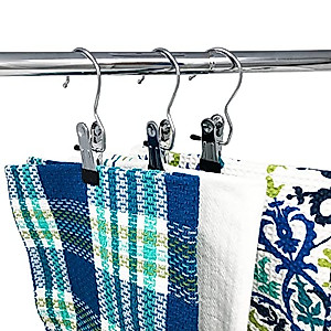 Huji Laundry Hanging Hooks Clothes Boots Chrome Pins Clips Hangers (12PK)