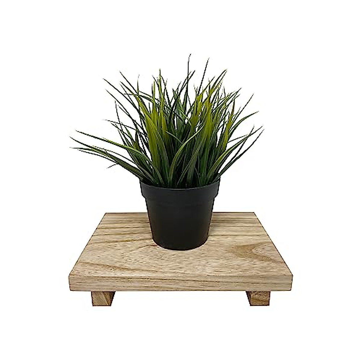 Laual Designs Small Wooden Riser Plant Stand | Rustic Home Décor Pedestal Stand | Handmade Bathroom Decor | Soap Tray | Wood Stand | Decorative Tray Kitchen Décor Farmhouse Decor | Natural