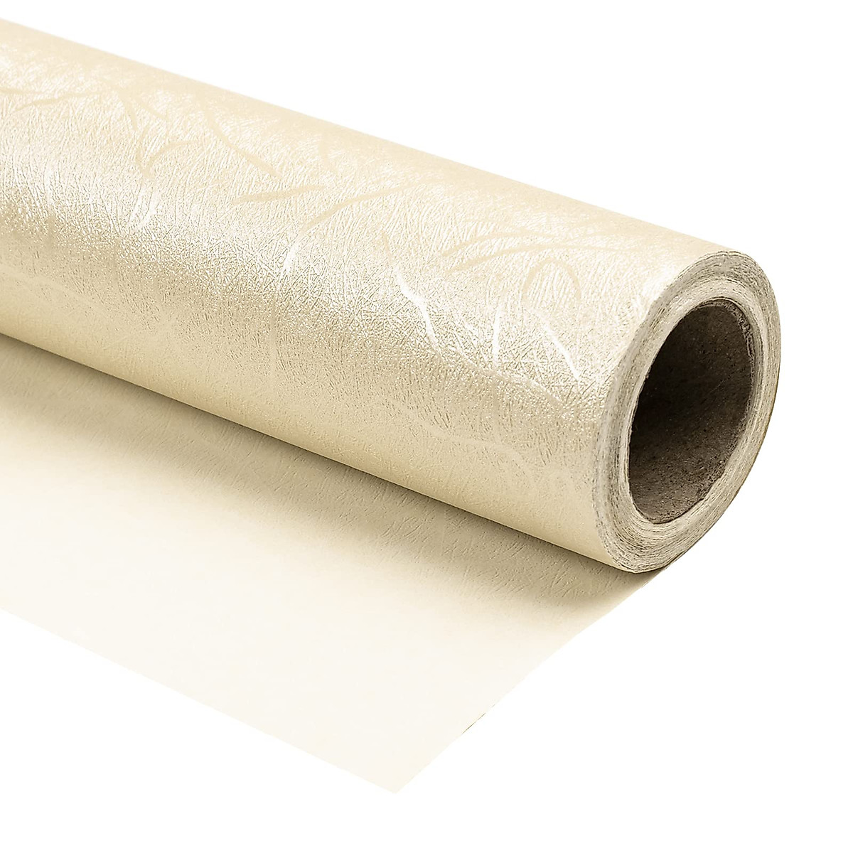 WRAPAHOLIC Wrapping Paper Roll - Mini Roll - 17 Inch x 16.5 Feet - Basic Texture Cream Design for Birthday, Holiday, Wedding, Baby Shower