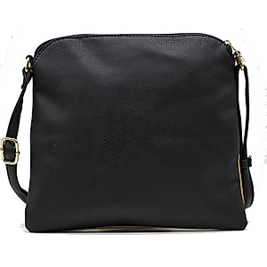 Amaze Medium Crossbody Bag for Women | Shoulder Handbags for Women with Multiple Compartments | PU Leather (Black)