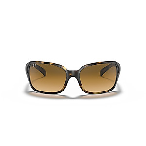 Ray-Ban Women's RB4068 Square Sunglasses, Light Havana/Clear Gradient Brown, 60 mm