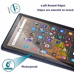 TiKeDa (3 Pack) Designed for All-New Fire HD 10 / Fire HD 10 Plus Tablet 10.1 inch (13th/11th Generation, 2023/2021 Release) Screen Protector, Tempered Glass High Definition Clear Shield