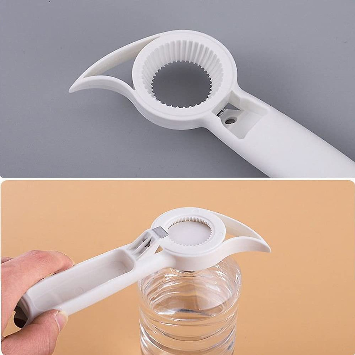 New 4 in 1 Multi Function Can Opener Bottle,Multi Kitchen Tool for Jelly Jars,Wine, Beer and other,Bottle Opener to Protect the Nail Use for Children,Elderly and Arthritis Sufferers (4Pcs)