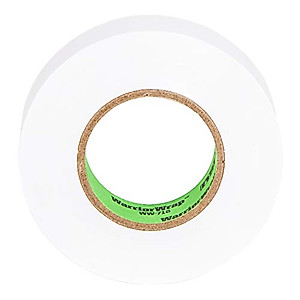 NSI WW-716-WT WarriorWrap General 7 mil Vinyl Electrical Tape, 3/4" Width, 60' Length, White