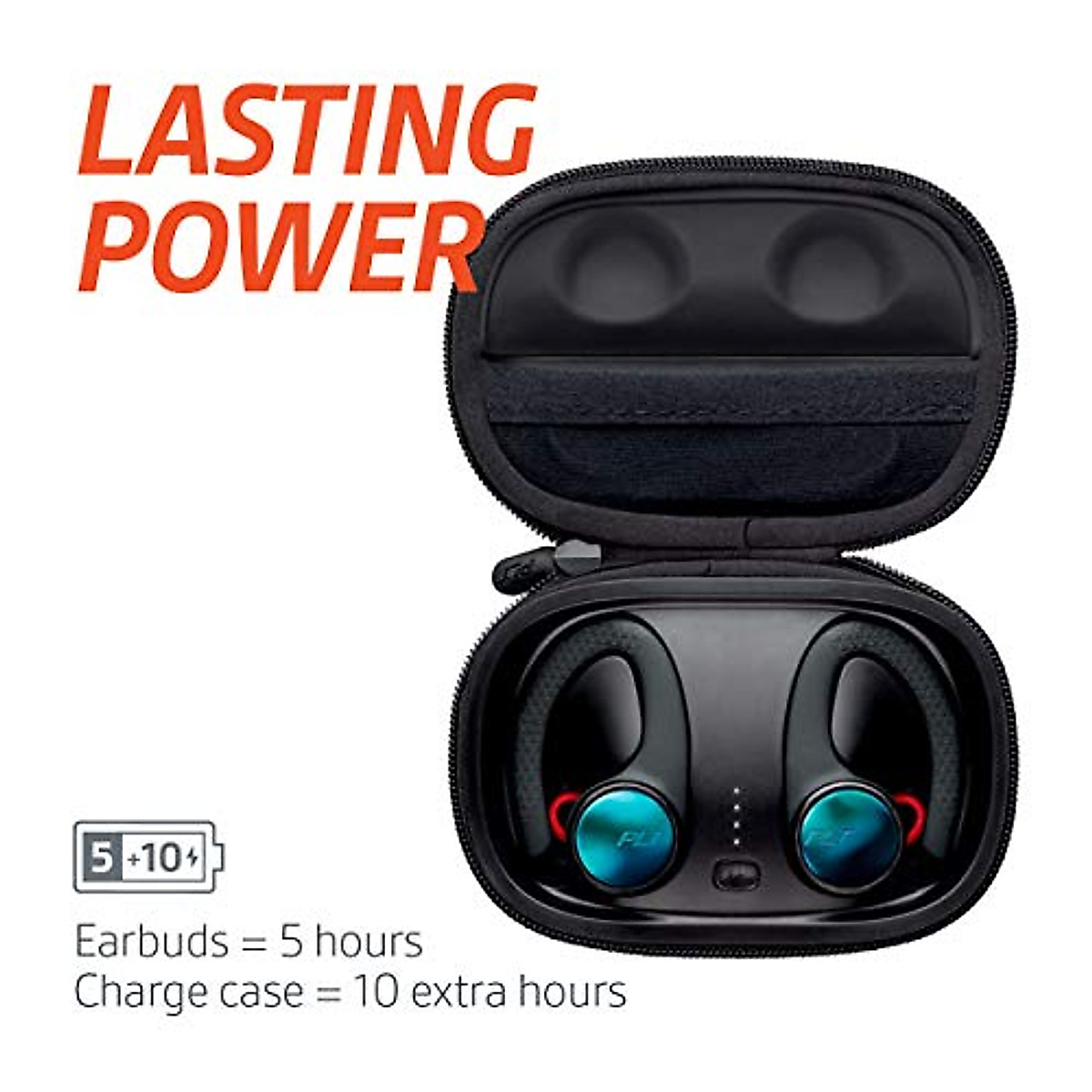 Plantronics 211856-99 Backbeat Fit 3100 True Wireless Earbuds, Sweatproof and Waterproof In Ear Workout Headphones, Grey