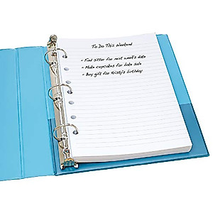 Avery Mini Durable Binder for 5.5 x 8.5 Inch Pages, 2-Inch Round Ring, Black, 1 Binder (27554) & Avery Mini Binder Filler Paper for 3 Ring Binders or 7 Ring Binders, College Ruled