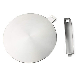 RUNZI Induction adapter, converter disc for induction cooking plate, heat diffusion plate with detachable handle and base, 20 cm………