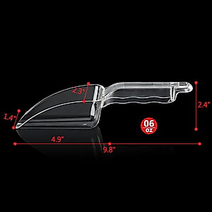 New Star Foodservice 34387 Polycarbonate Plastic Utility Ice Scoop, Clear, 6-Ounce