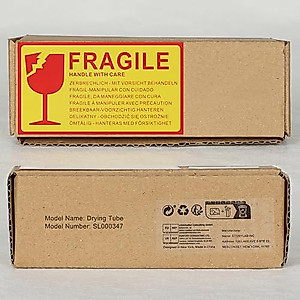 stonylab Glass Straight Drying Tube, Borosilicate Glass Drying Tube Adapter with 24/40 Standard Taper Joints for Laboratory Lab Supply