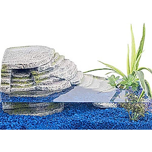 Penn-Plax Reptology Crystal-Falls Tiered Water Filtration System for Vivarium & Terrarium Setups – Keeps Water Clean & Safe for Aquatic Turtles, Amphibians, and Fish