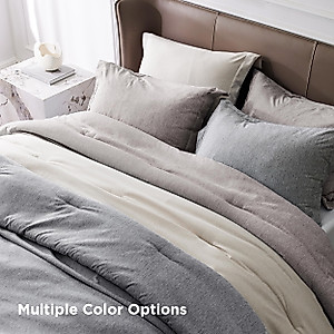 Bedsure King Size Comforter Set - Warm Taupe Soft Bedding for All Seasons, Cationic Dyed Bed Set, 3 Pieces, 1 King Size Comforter (104"x90") and 2 Pillow Shams (20"x36"+2")