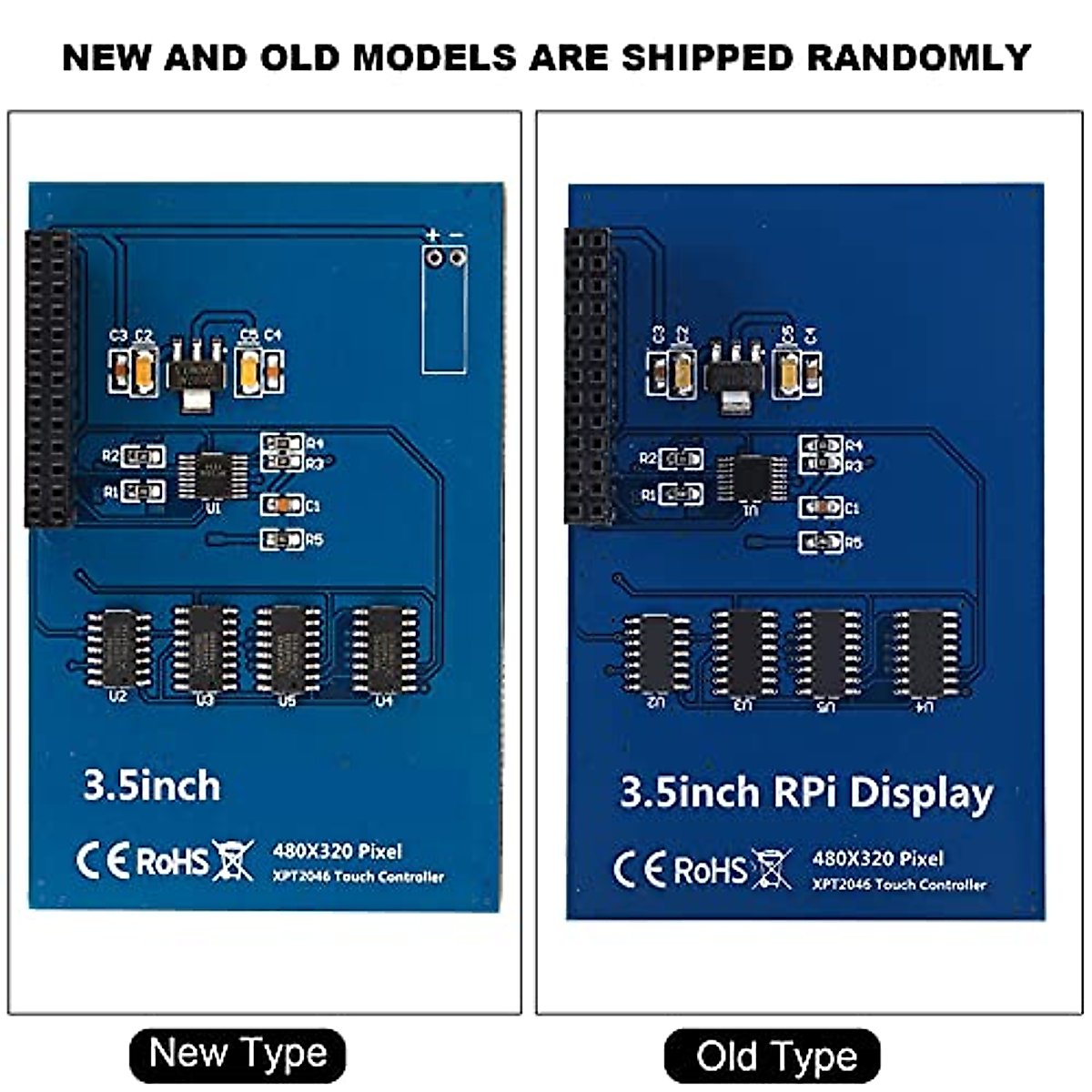 FOLOSAFENAR 3.5inch Monitor, PCB 480×320 Portable Sensitive Touchscreen with Stylus Pen for Raspberry Pi 4B for Daily Work Study