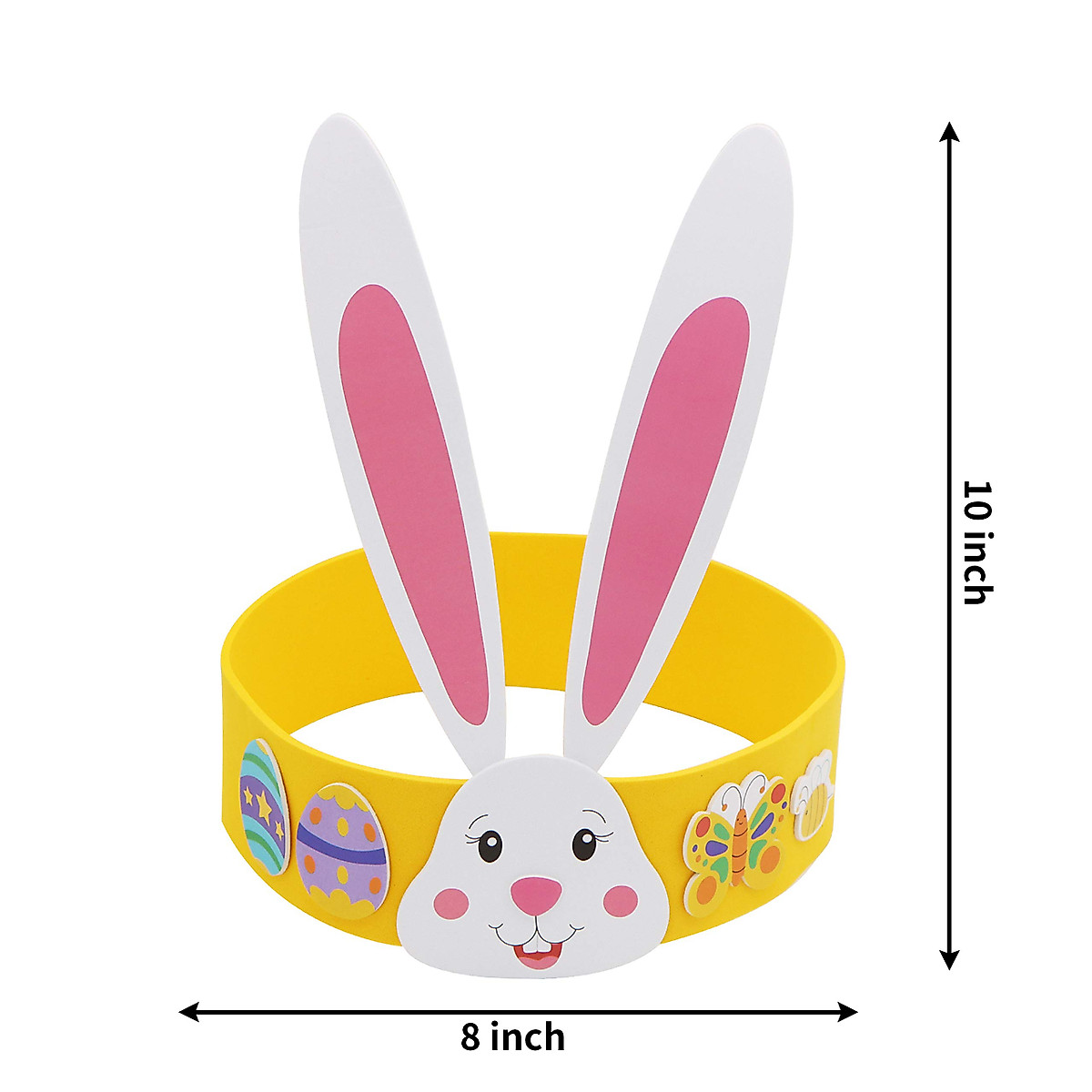 JOYIN 12 Pcs Easter Foam Headband for Easter Apparel Craft Kits with Rabbit Bunny, Chick, Frog, Lamb Headband for Hat & Mask Pretend Play, Dress-Up Party Accessory, and Theme Party