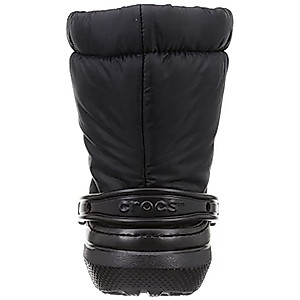 Crocs Unisex Classic Lined Neo Puff Fuzzy Winter Boots Snow Black, Numeric_7 US Women