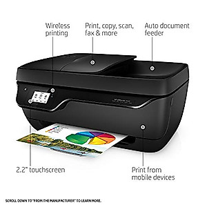 HP OfficeJet 3830 All-in-One Wireless Printer with Mobile Printing, HP Instant Ink & Amazon Dash Replenishment Ready (K7V40A) (Renewed)