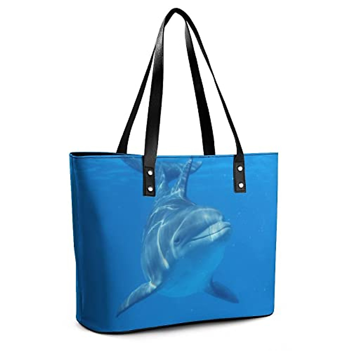 Womens Handbag Dolphin Leather Tote Bag Top Handle Satchel Bags For Lady