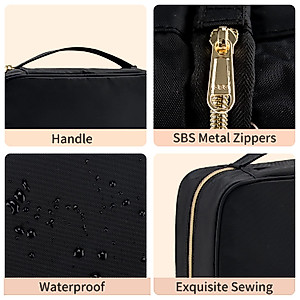 CUBETASTIC Travel Toiletry Bag, Makeup Bag for Women, Portable Water-resistant Small Travel Bag for Toiletries & Cosmetic Essentials