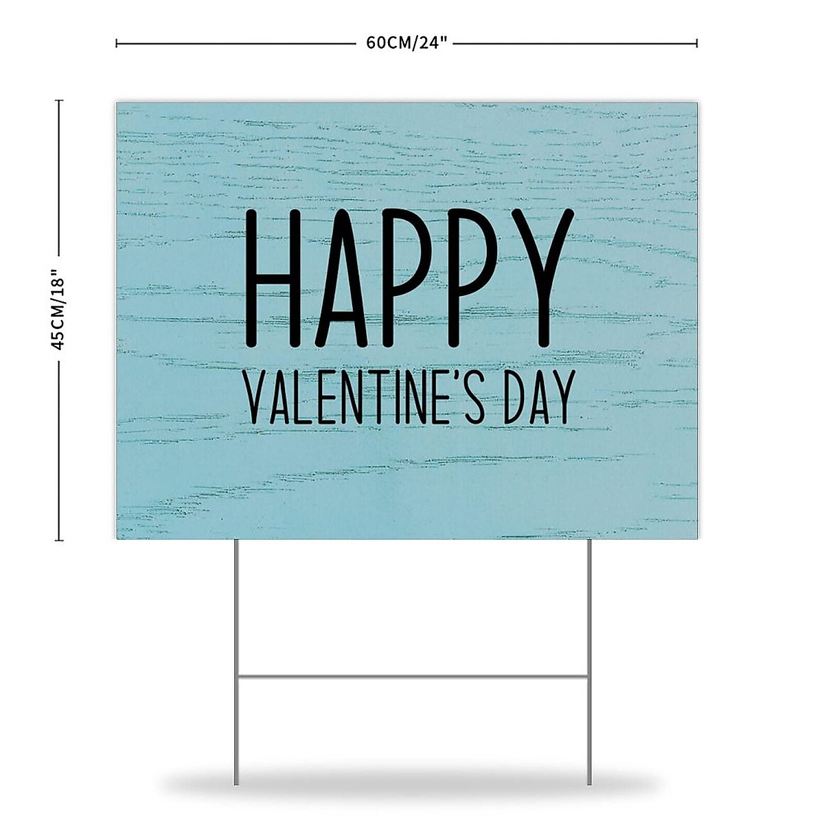 Lawn Yard Signs Happy Valentine's Day Corrugated Sign Couples Anniversary Motivational Quotes for Garage Sales Rent Open House Construction 18x24 inches
