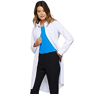 Cherokee Infinity Women Scrubs Lab Coats 40" 1401A, M, White