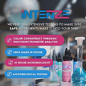 ZUPER Black Tattoo Ink by INTENZE 12 oz Sterilized with Certification and 100% Vegan. Original and Direct from Manufacturer