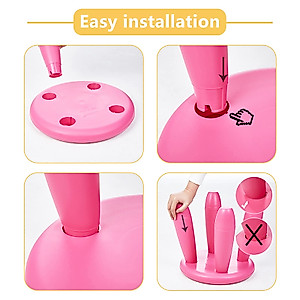 Soerreo Children's Footstools, Kindergarten Learning Stools, Plastic Light Footstools are Durable and Movable (Red Wine)