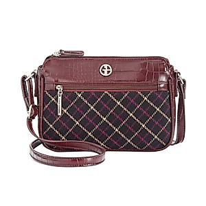 Giani Bernini Plaid Croco Crossbody