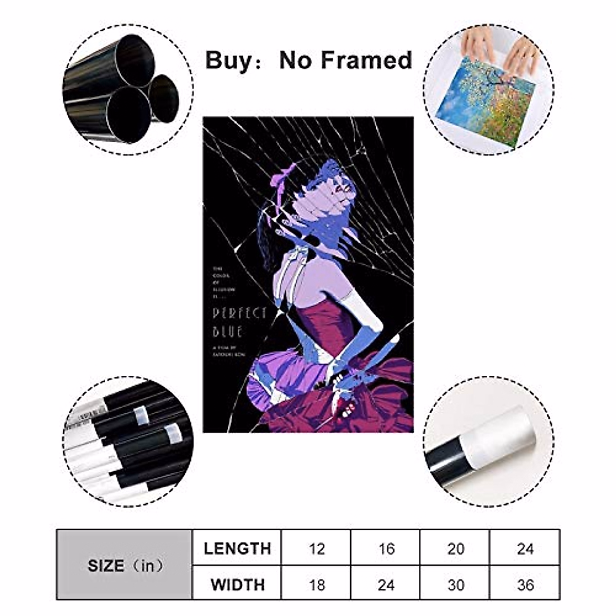 Ethan Sharp Perfect Blue Poster HD Poster Decorative Painting Canvas Wall Art Living Room Posters Bedroom Painting 08x12inch(20x30cm) No Frame