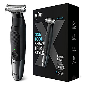 Braun Series XT5 – Beard Trimmer, Shaver and Electric Razor for Men, Body Grooming Kit for Manscaping, Durable One Blade, One Tool for Stubble, Hair, Groin, Underarms, XT5100