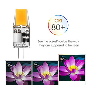G4 LED Light Bulbs G4 Bi-Pin Base 3W (Equivalent to 20W Halogen Bulb) AC/DC 12V Warm White 3000K LED Bulbs for Landscape Ceiling Under Counter Puck Lighting,1 LED 1508 COB Chip,10 Pack