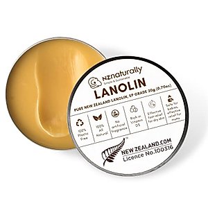Pure New Zealand Lanolin EP Grade 20g-Effective nipple cream rich in vitamin D3