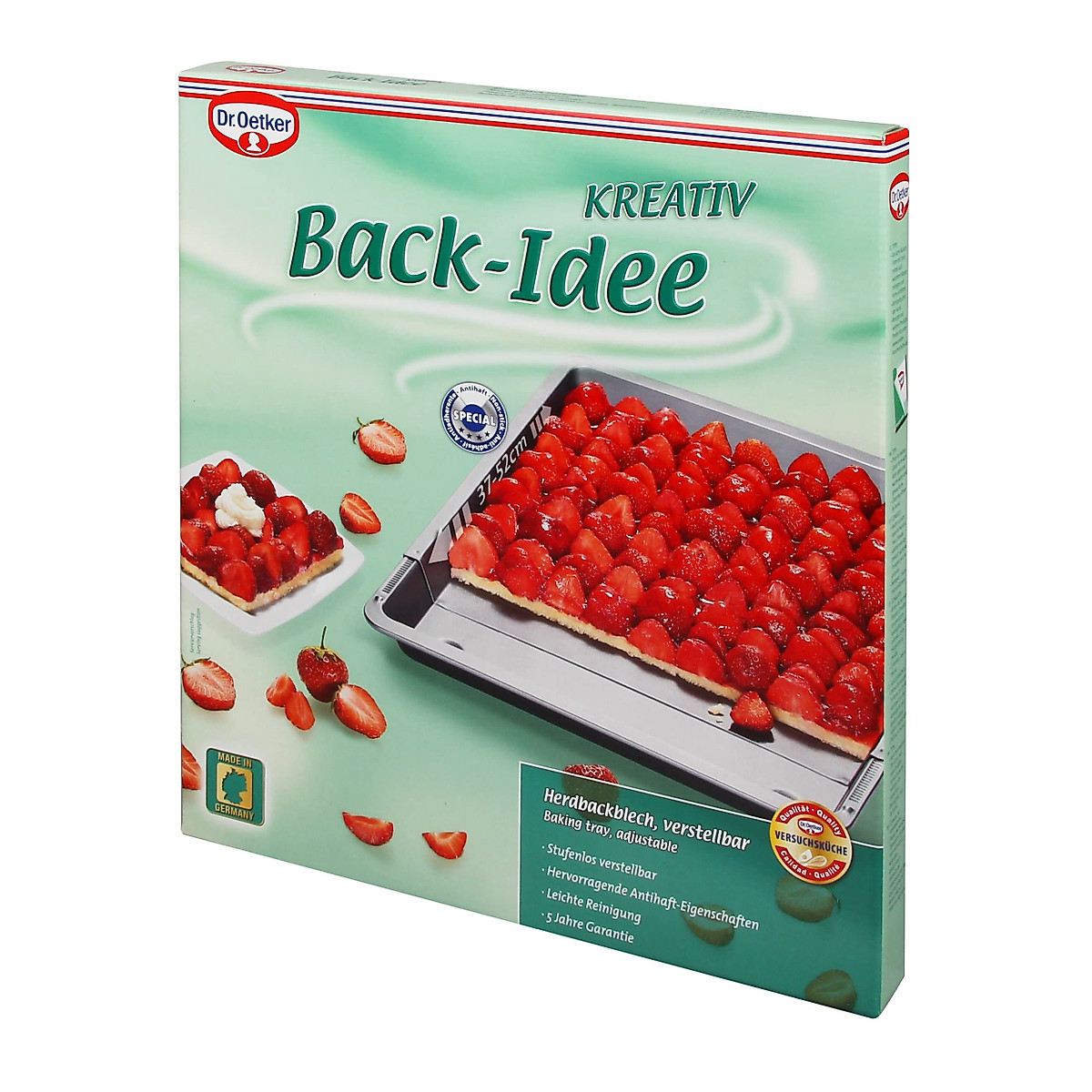 Dr.Oetker "Back-Idee" Adjustable Baking Sheet, 12.99" x 14.57-20.47", Black