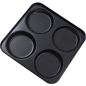 Jocbinltd 5501 4 Cup Yorkshire Pudding Tray, Black