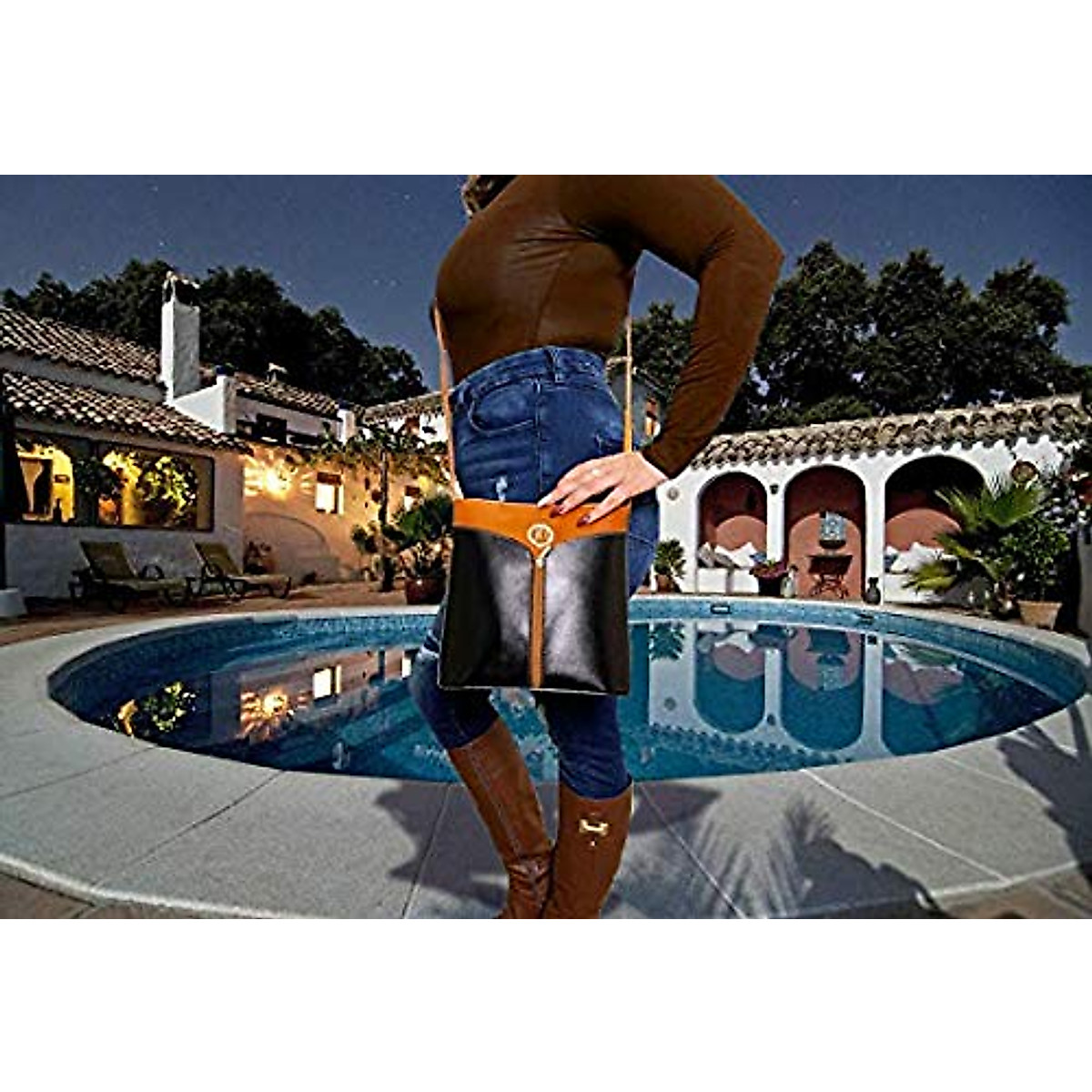 JAENIS NICHOLE- Crossbody bags for women, Genuine Leather Purses and Handbags Crossbody Bags Over the Shoulder Small Purses