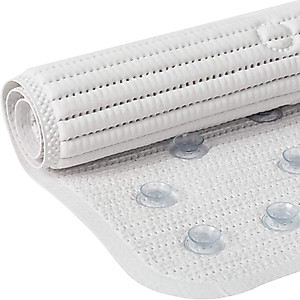 Clorox Cushioned Shower Mat, Non-Slip With Suction Cups, 21 x 21 Inches, White, 285343