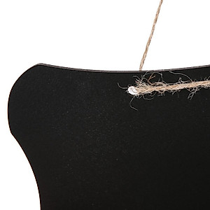 Wowagoga Hanging Wooden Blackboard Erasable Message Chalkboard with String for Signs, Weddings, Parties, Home, Garden Decorations (Butterfly)