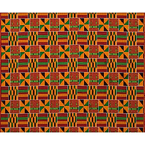 African Fabrics, 100% Cotton Ankara Wax Printed Fabric, 6 Yards of African Fabric, Can Be Used for Face Covering Make DIY Crafts and sew Party Dresses.