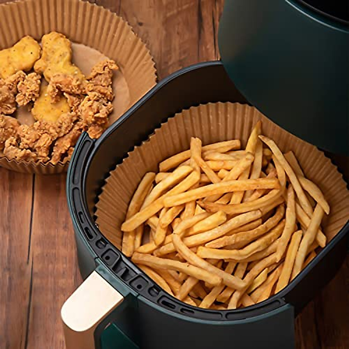 Air Fryer Paper Liners,120PCS Non-Stick Parchment Liner 7.9"Air Fryer Disposable Paper Liner Round Air Fryer Disposable Paper Liner Oil-Proof, Food Grade Paper Liner for Baking Roasting Microwave